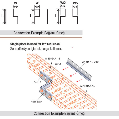 Cable Trays Reducing Angles H50 – ARDIÇ – Cable Trays – Cable Ladders ...